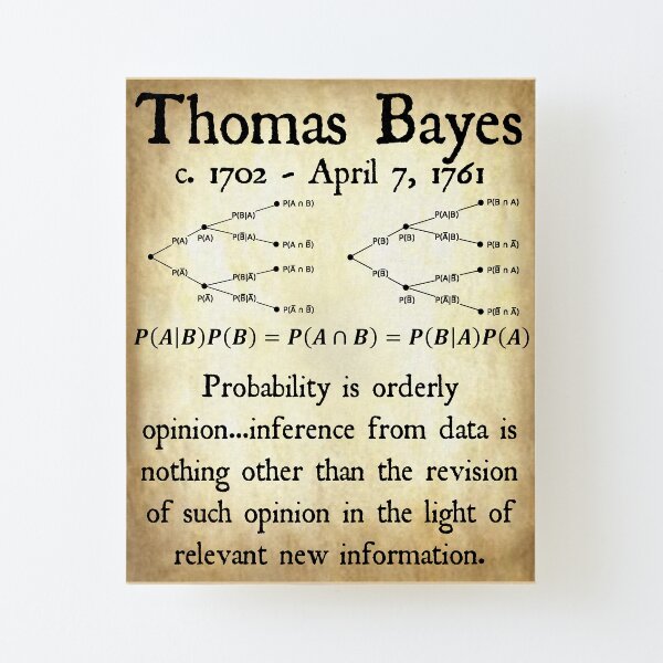 "Thomas Bayes Statistics Chance Probability Mathematics Quote Vintage ...
