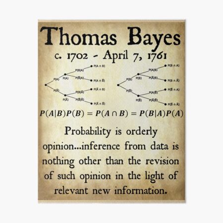 "Thomas Bayes Statistics Chance Probability Mathematics Quote Vintage ...