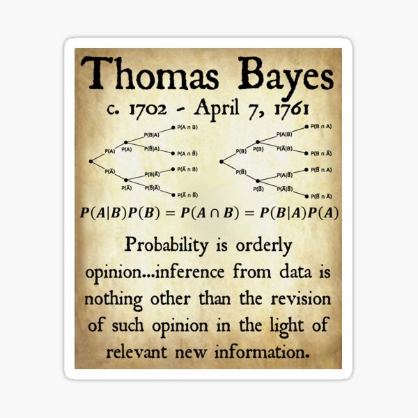 "Thomas Bayes Statistics Chance Probability Mathematics Quote Vintage ...