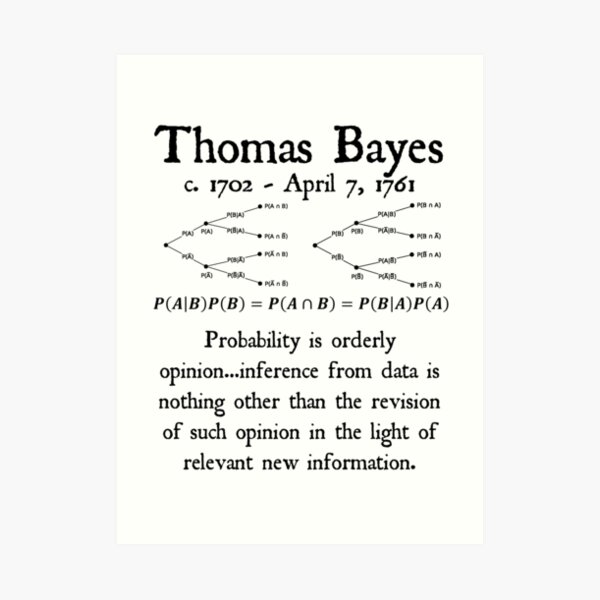 "Thomas Bayes Statistics Chance Probability Mathematics Quote Vintage ...
