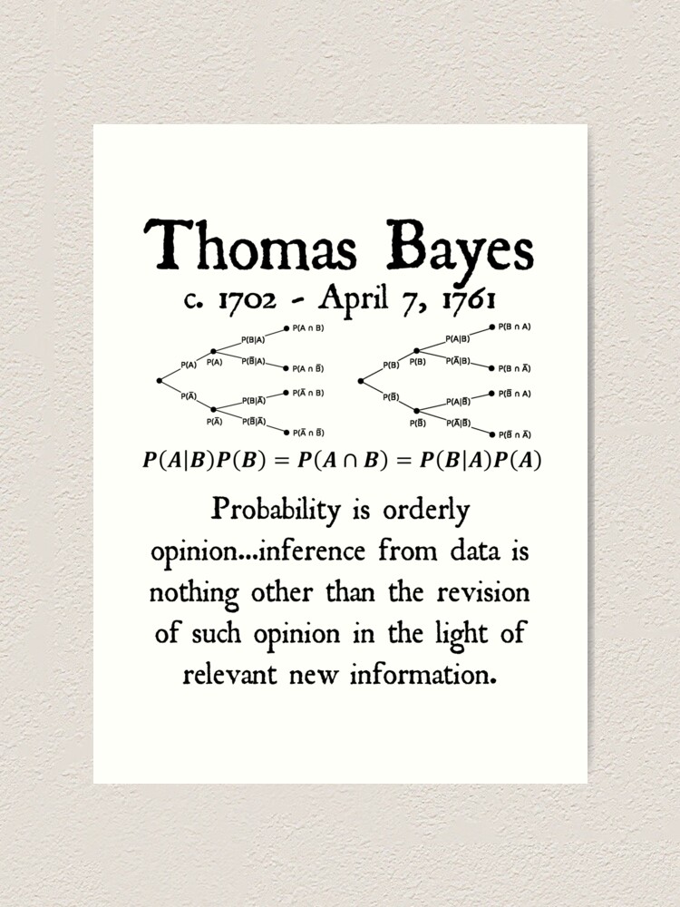 "Thomas Bayes Statistics Chance Probability Mathematics Quote Vintage ...