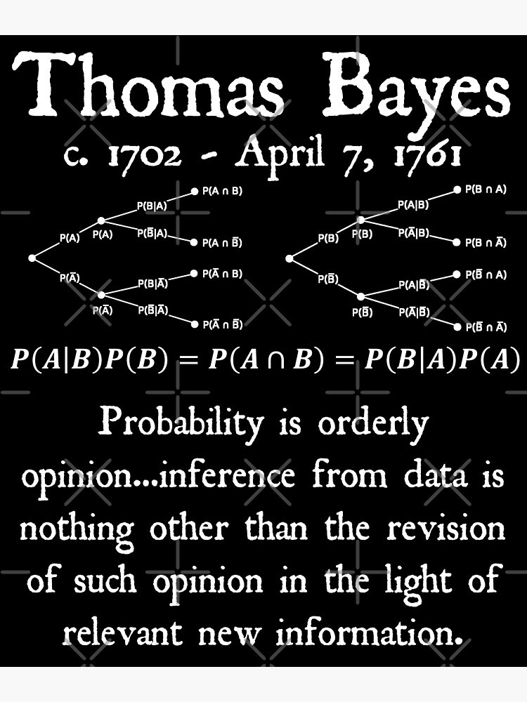 "Thomas Bayes Statistics Chance Probability Mathematics Quote Vintage ...