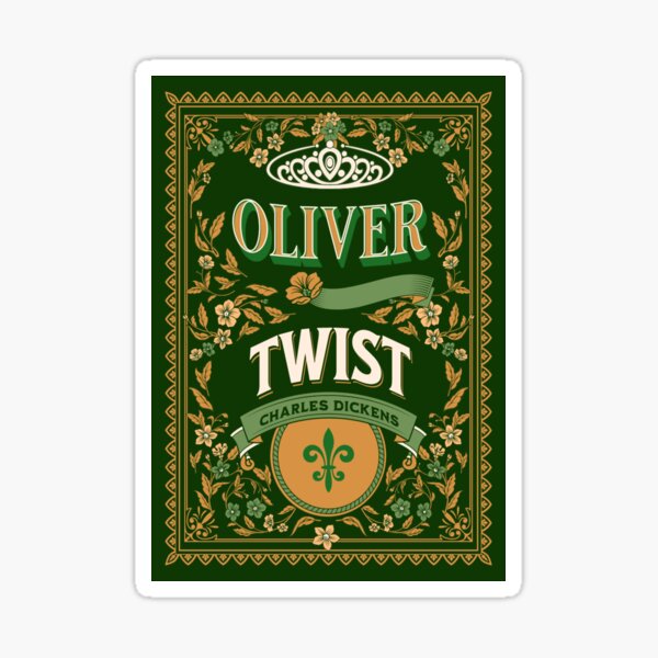 "Oliver Twist - Charles Dickens Book Cover Art " Sticker for Sale by ...