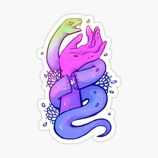 "Snake Bite " Sticker for Sale by stayhellas | Redbubble