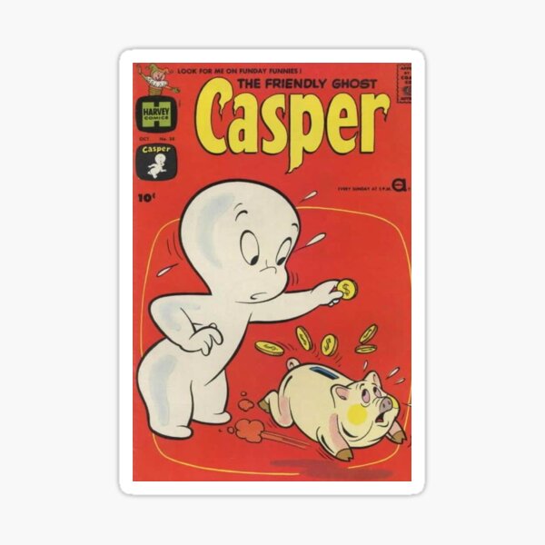"Casper - vintage comic" Sticker for Sale by auroragalavis | Redbubble