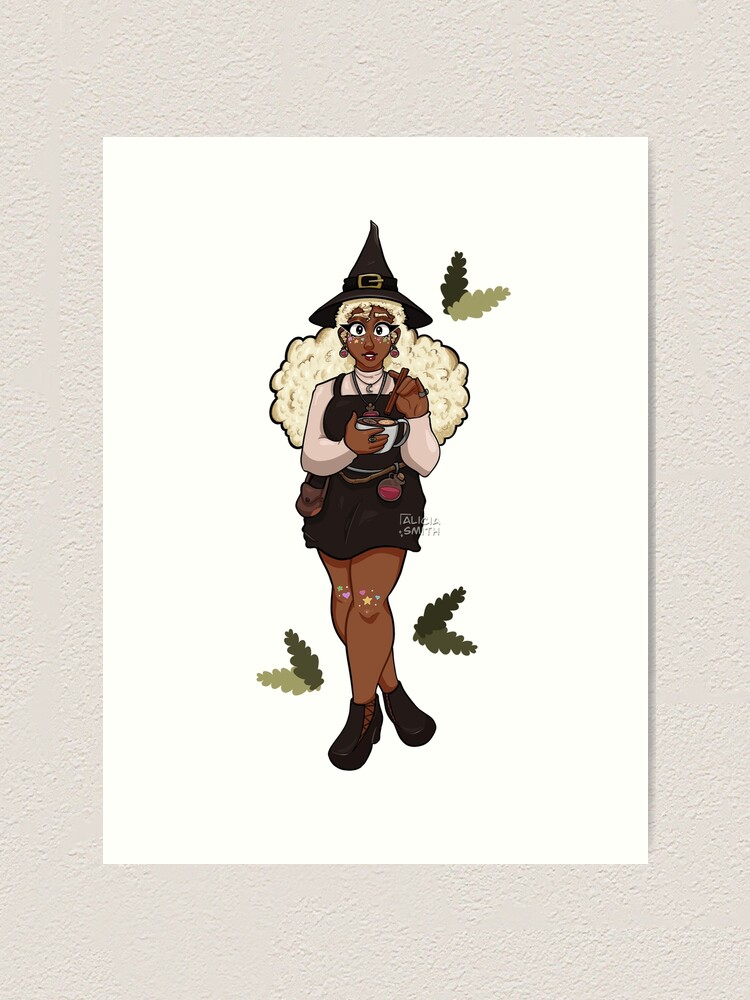 "Herbal Tea Witch Drawing" Art Print for Sale by miss-smith-draw ...