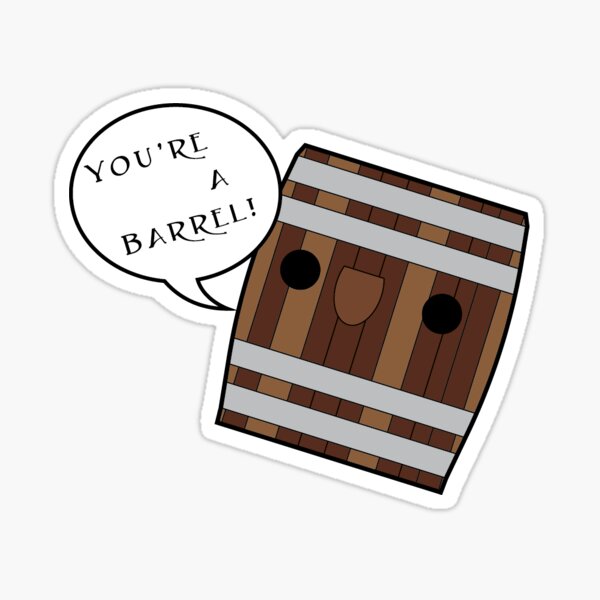"Yab the Barrel" Sticker for Sale by DMarxGraphix | Redbubble