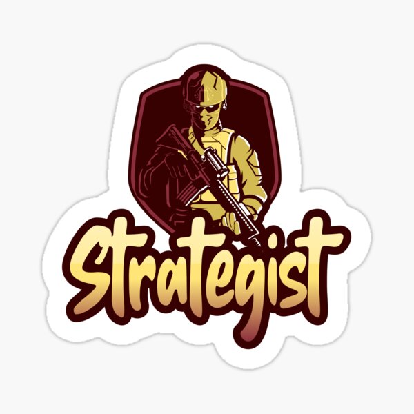 "Strategist Here" Sticker for Sale by duke818 | Redbubble