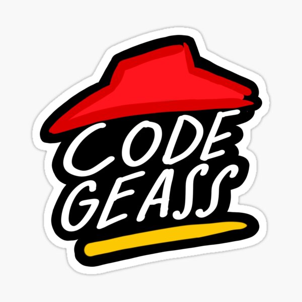 Code Geass Pizza Hut Sticker For Sale By Reaganreese Redbubble