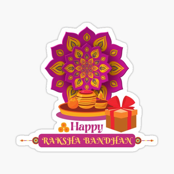 "Celebrate Raksha Bandhan - Happy Rakhi" Sticker for Sale by ...