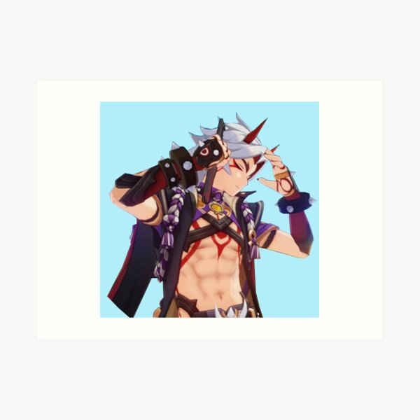 "Arataki Itto (Genshin Impact)" Art Print for Sale by kawaiicrossing ...