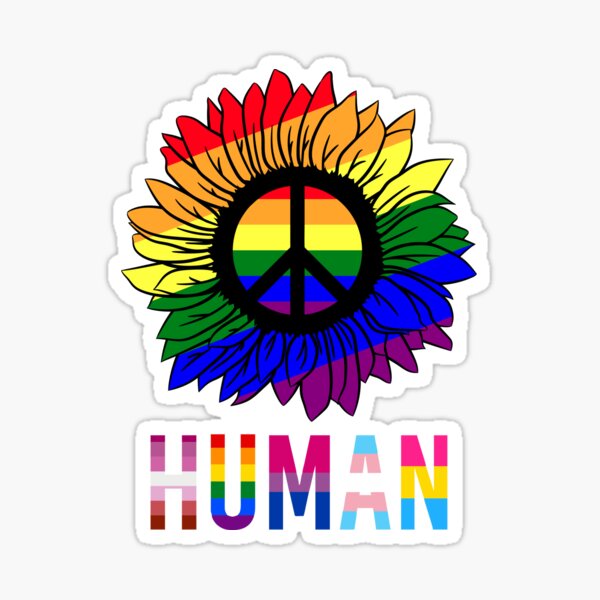 "Sunflower Rainbow Human LBGT" Sticker for Sale by Soykohin | Redbubble