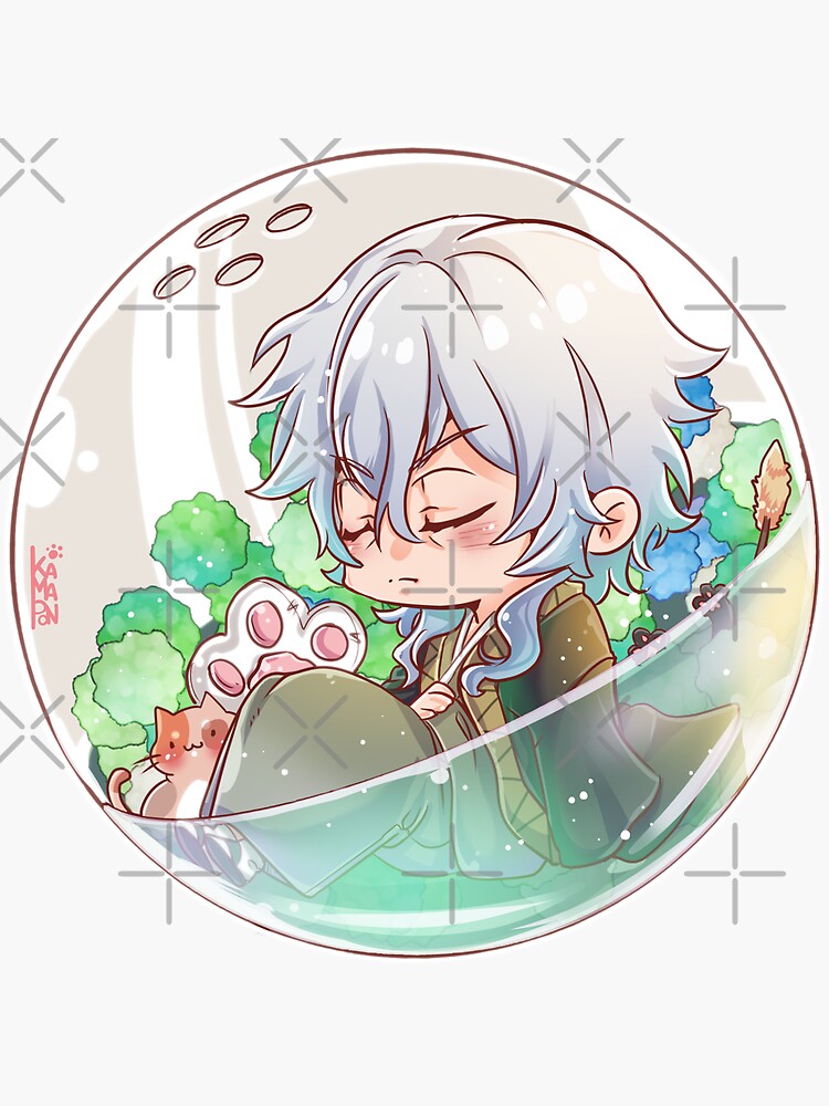 "Gacha Ball! Fukuzawa" Sticker for Sale by Kamapon | Redbubble