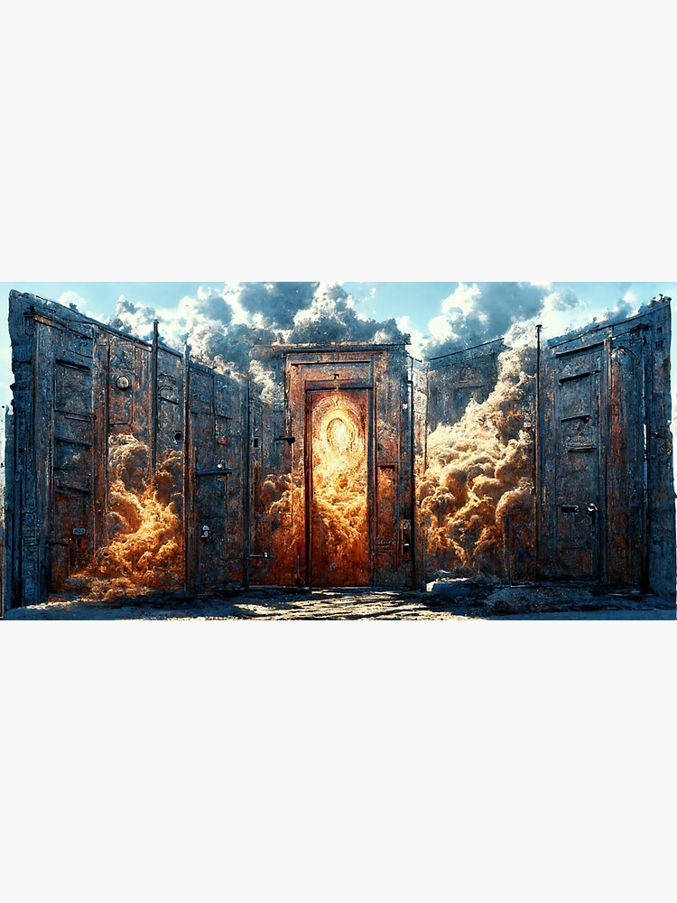 "Hell Gates, AI generated " Sticker for Sale by AiChewka | Redbubble