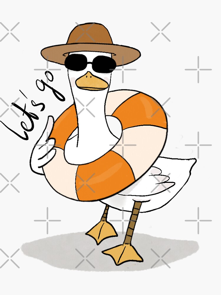 "Let's go Summer Doo Doo duck" Sticker for Sale by LaartStudio | Redbubble