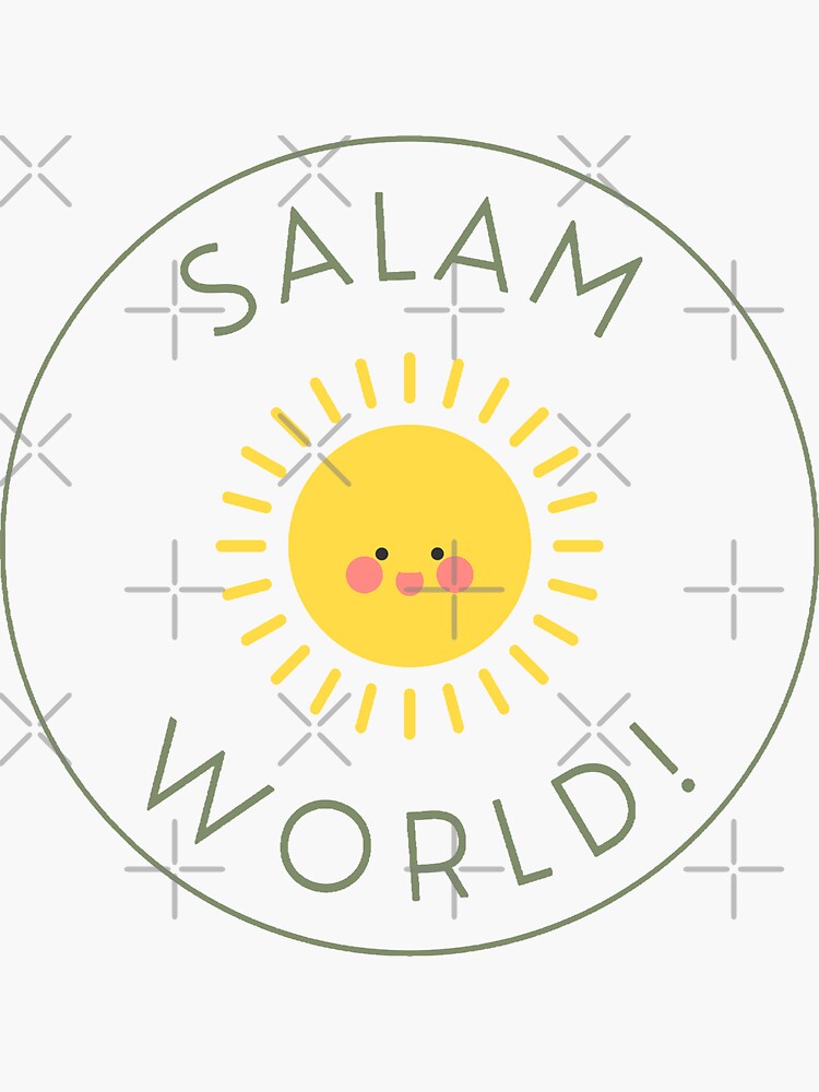 "Salam World!" Sticker for Sale by HijabieUkhty | Redbubble