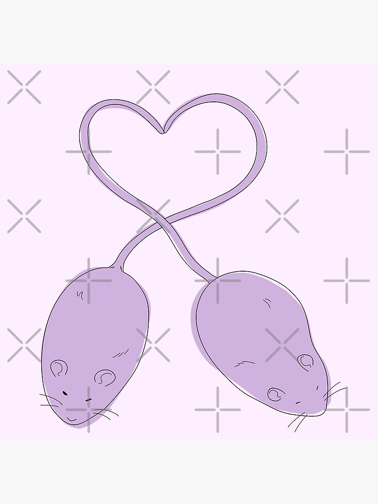 "Purple Rats Making A Heart " Poster for Sale by korlatte | Redbubble