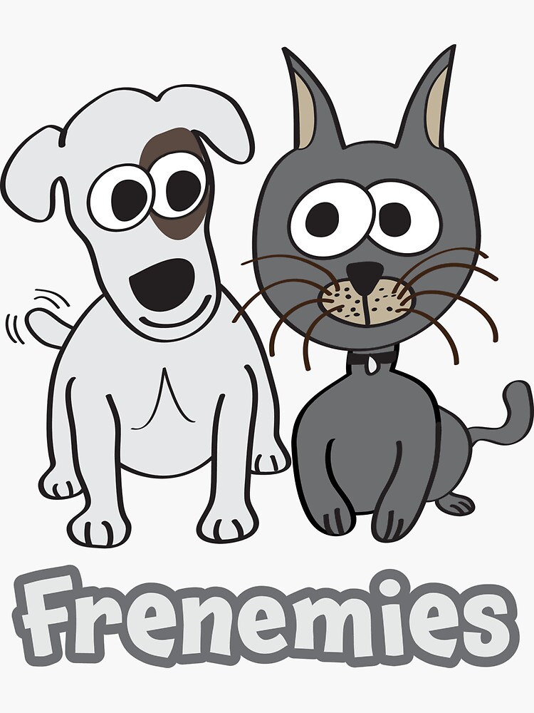 "Frenemies" Sticker for Sale by thegogglezoo | Redbubble