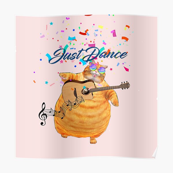 "Just Dance funny cat " Poster for Sale by ghostart32 | Redbubble