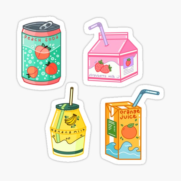 "Fruit Drinks Party Pack" Sticker for Sale by Rachbound | Redbubble
