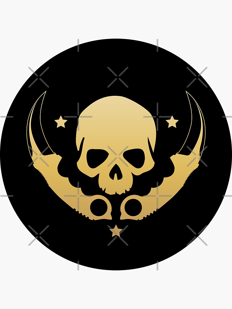 Pegatina «CSGO Karambit Skull Emblem» de pixeptional | Redbubble