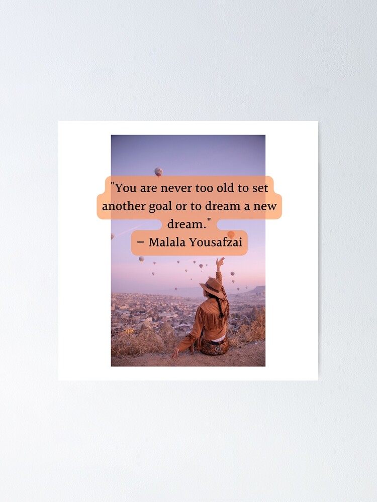 "Motivaitonal Quote by Malala Yousafzai" Poster for Sale by Quotes ...