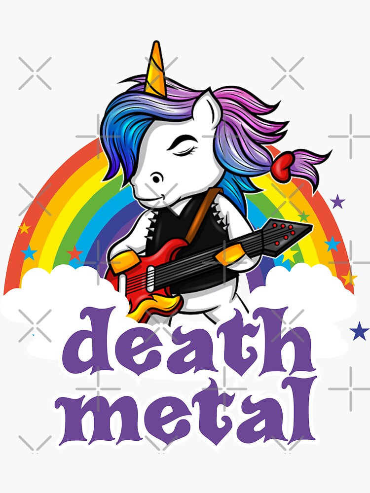 "Death Metal Rainbow" Sticker for Sale by Voctory | Redbubble