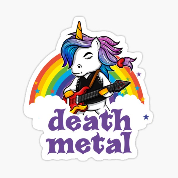 "Death Metal Rainbow" Sticker for Sale by Voctory | Redbubble