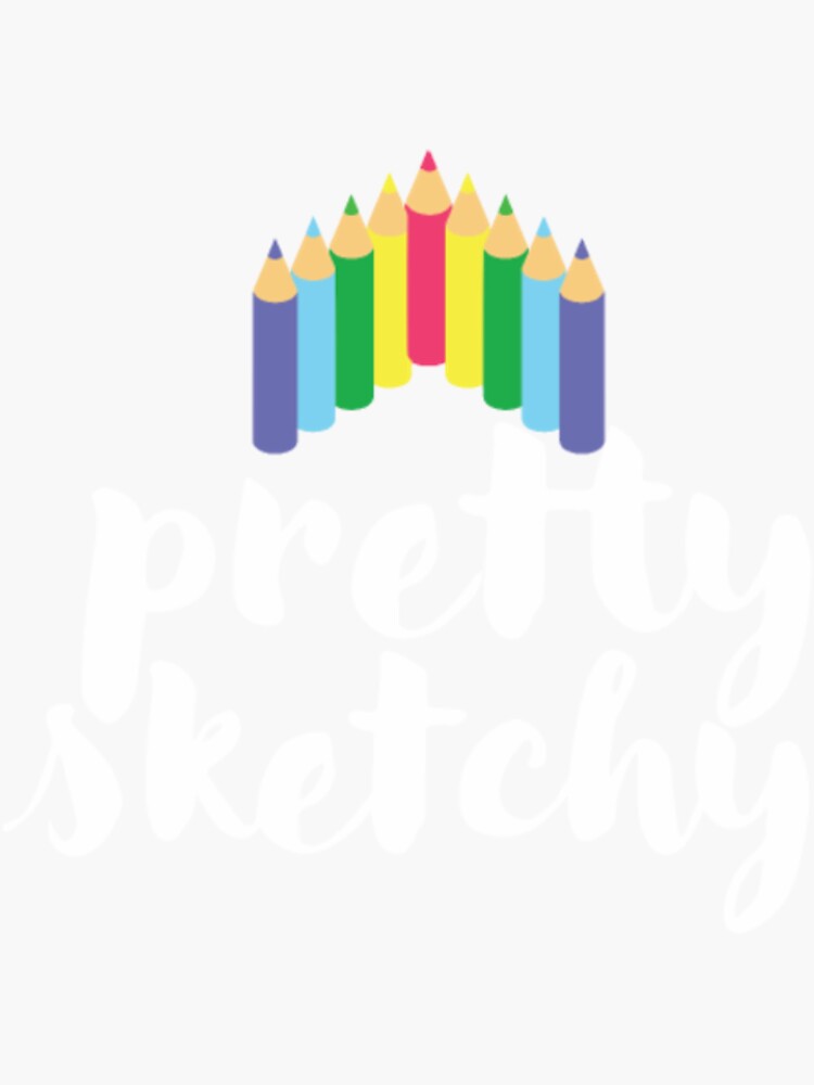 "Draftsman sketch painter artist colored pencils" Sticker for Sale by ...