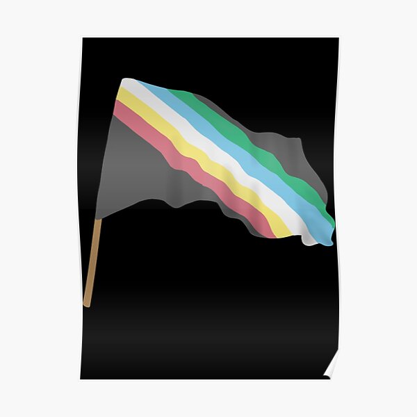 "Disability pride flag " Poster for Sale by Neurocreatives | Redbubble