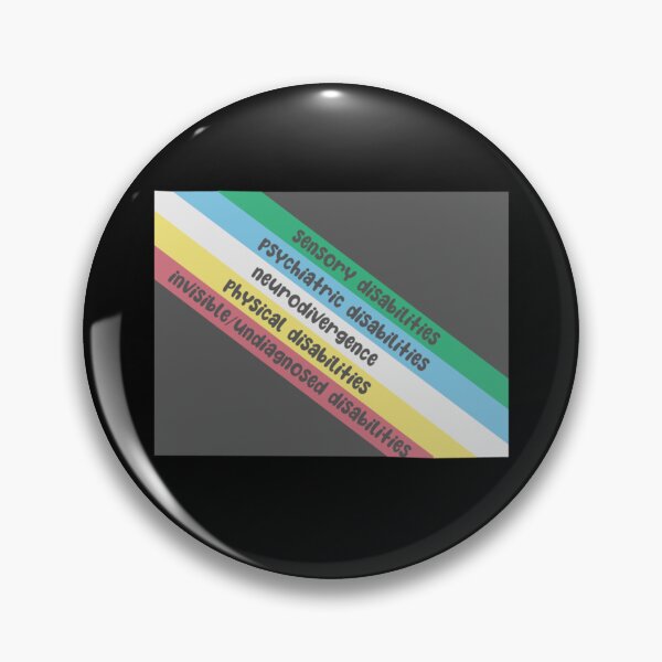 "Disability pride flag" Pin for Sale by Neurocreatives | Redbubble