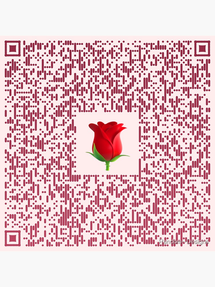 "Love poem QR code" Sticker for Sale by Random--Designs | Redbubble