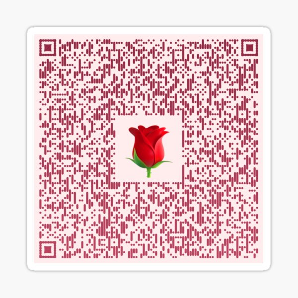 "Love poem QR code" Sticker for Sale by Random--Designs | Redbubble