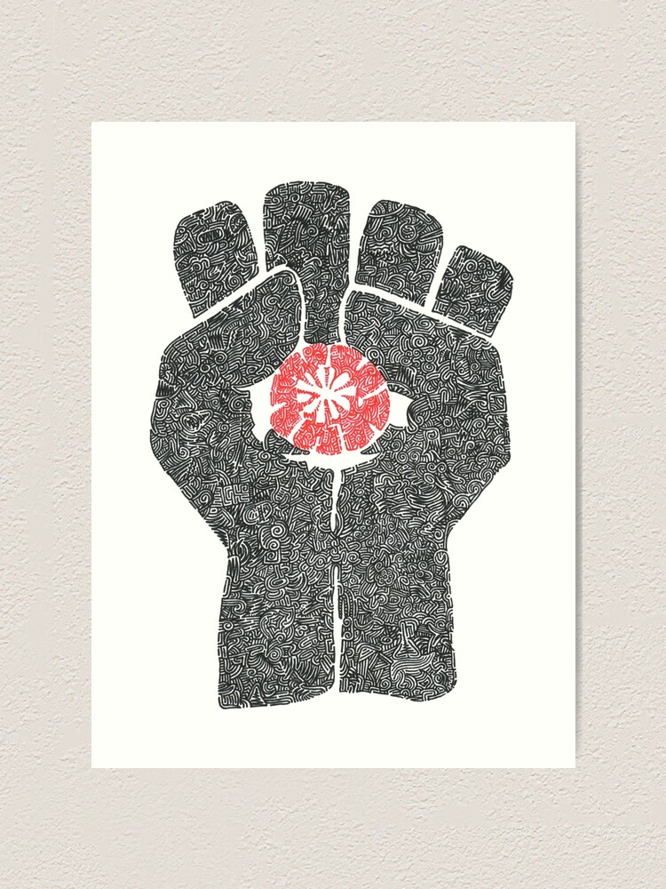 "The Intricacies of Hunter S. Thompson's Gonzo Fist" Art Print by ...