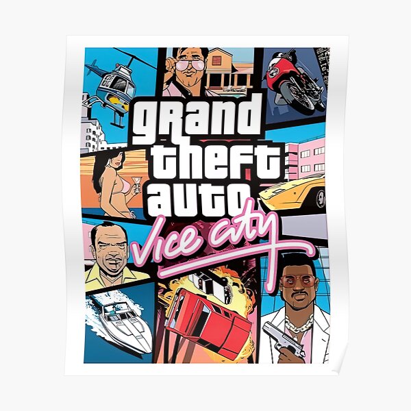 "Grand Theft Auto Vice City" Poster for Sale by MilaBuchko | Redbubble