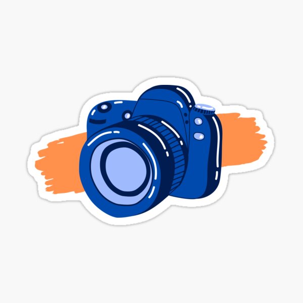 "blue camera" Sticker for Sale by Rabeeca-designs | Redbubble