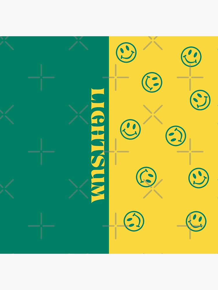 "Lightsum Smiley Green Yellow" Sticker for Sale by AliffStudio | Redbubble