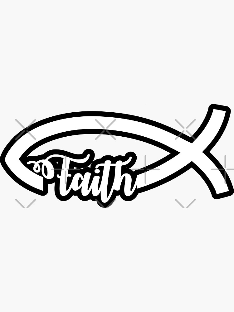 "Jesus Fish | Faith Icthys | Christian" Sticker for Sale by NobleForte ...