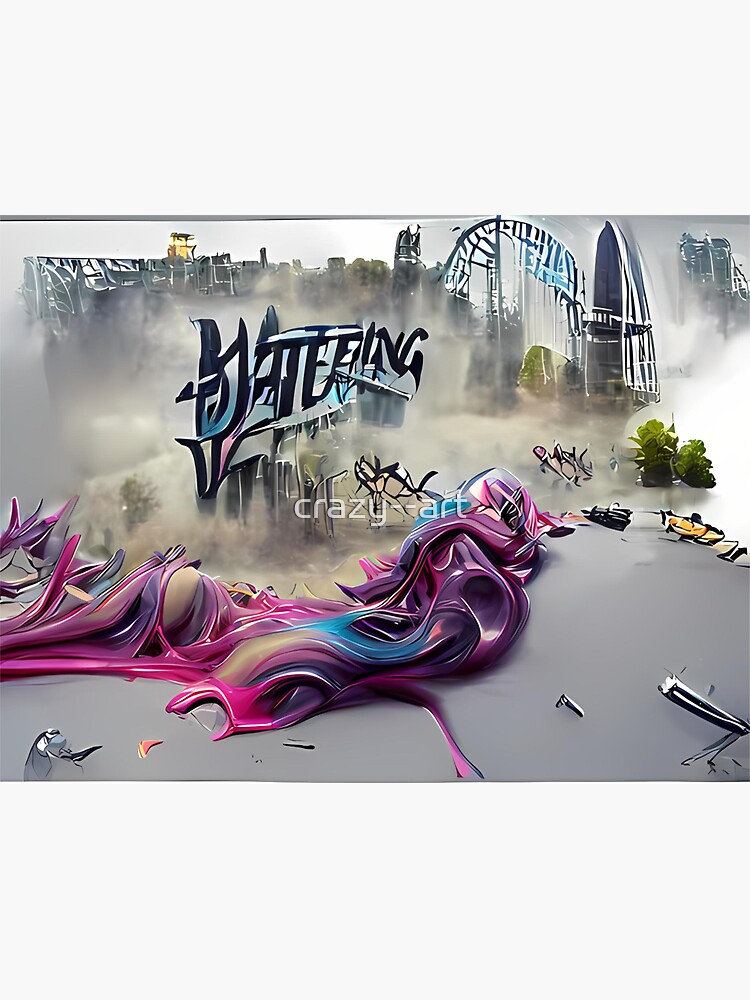 "Art modeling, graffiti, American urban art" Sticker for Sale by crazy ...