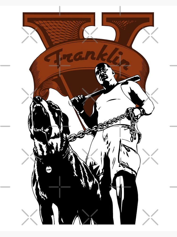 "GTA V Franklin And Chop The Dog – Grand Theft Auto 5" Poster for Sale ...