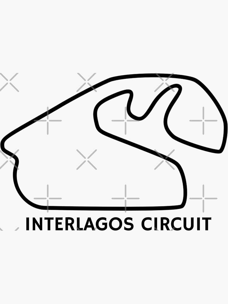 "Interlagos Circuit, Brasil F1 Circuit" Sticker for Sale by HuGoDesignZ ...