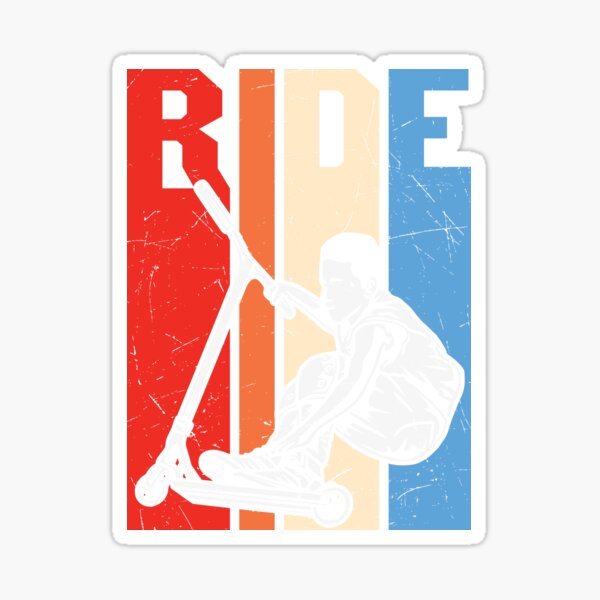 "2607 RIDE-Scootering-Design" Sticker for Sale by AkikoYamanashiq ...
