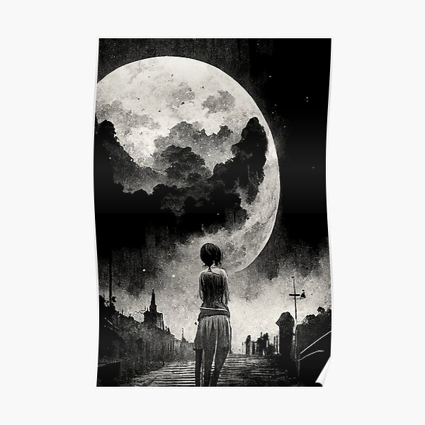 "dark moon" Poster for Sale by Art-Bersek | Redbubble