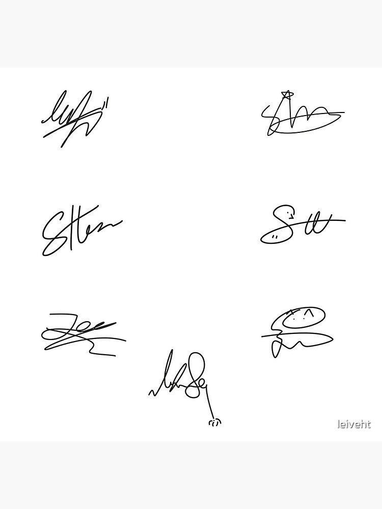 Póster «ENHYPEN firmas (versión negro)» de leiveht | Redbubble
