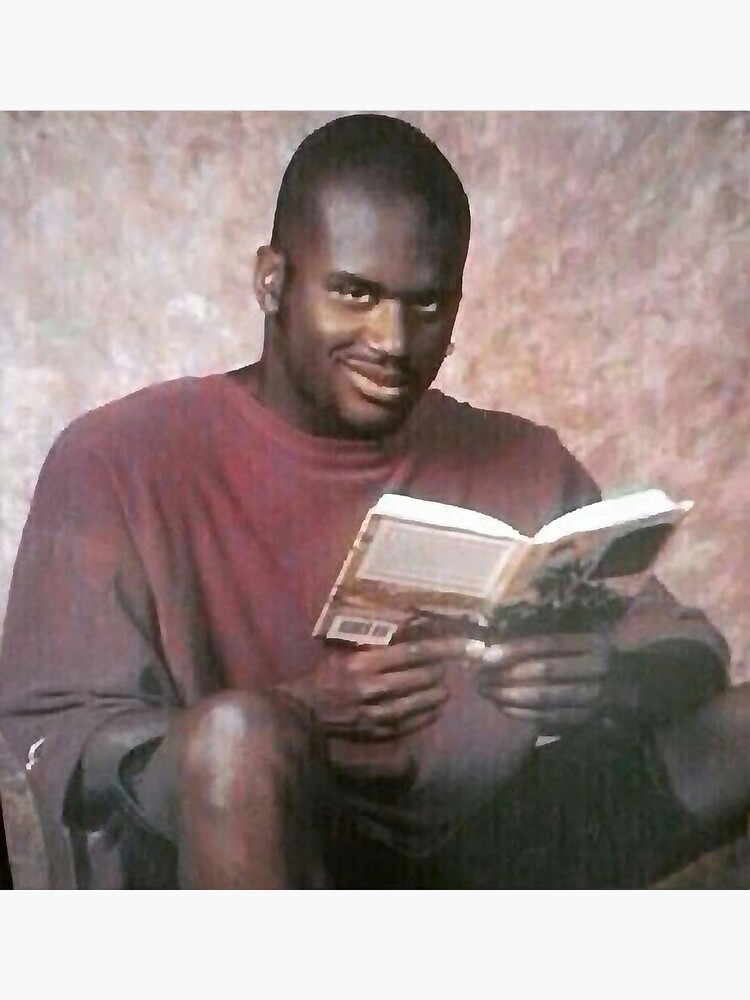 "SHAQ READING" Sticker for Sale by EarlOlsen | Redbubble