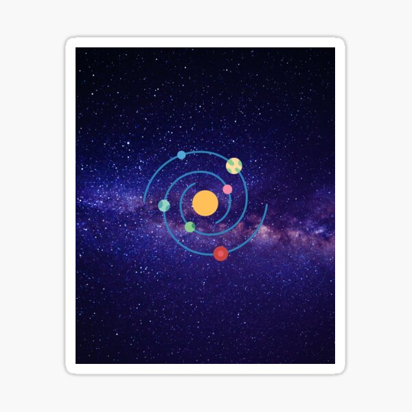"Universe Spiral - Space Planets in orbit" Sticker for Sale by ...