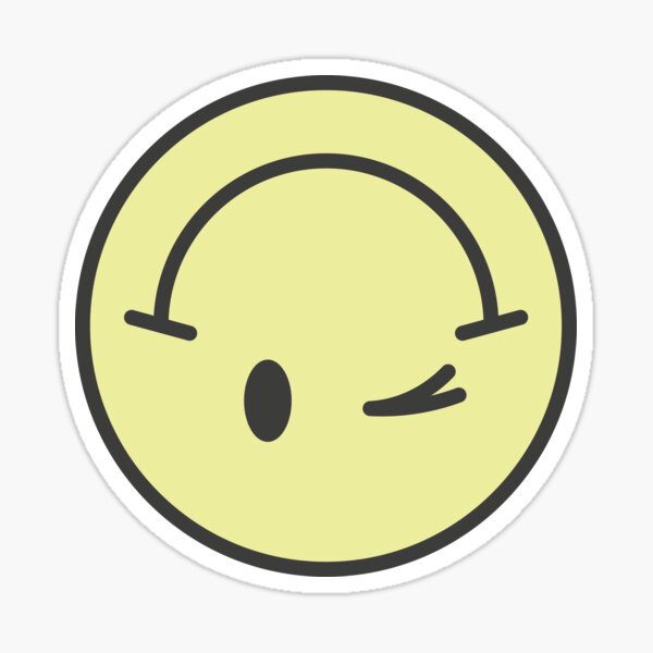"Cheeky Smiley Face" Sticker for Sale by BettyBottle | Redbubble