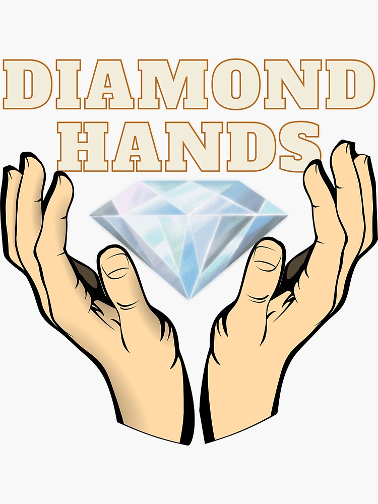 " Diamond Hands Funny 2 hands" Sticker for Sale by Mendigurenshop ...