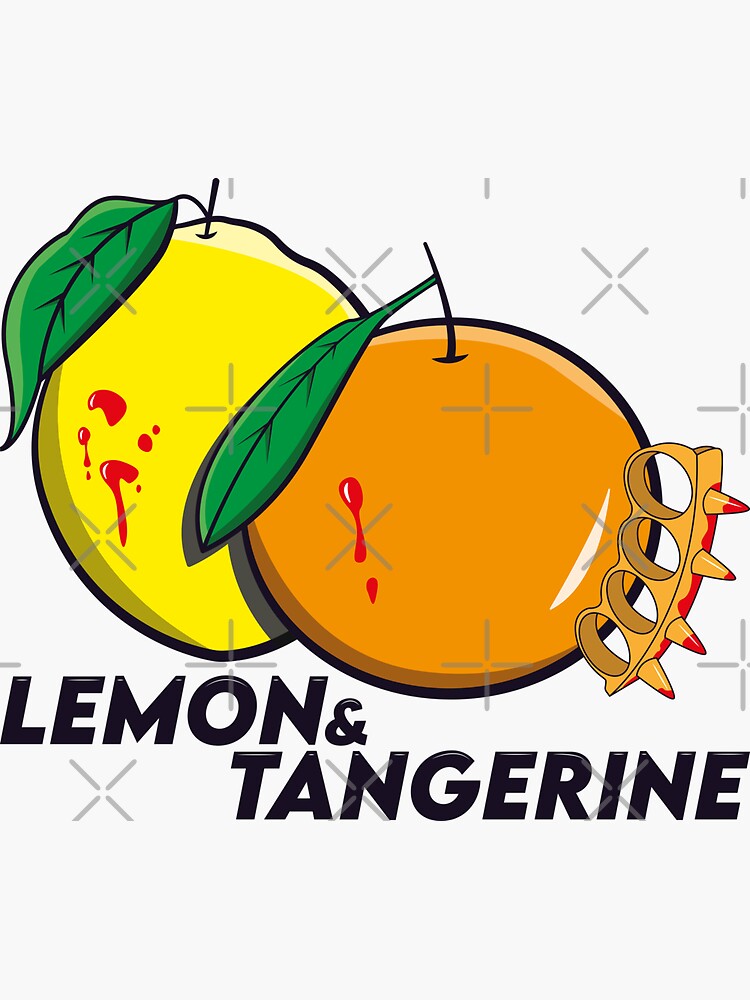"Lemon and Tangerine - Bullet Train" Sticker by Necronder | Redbubble