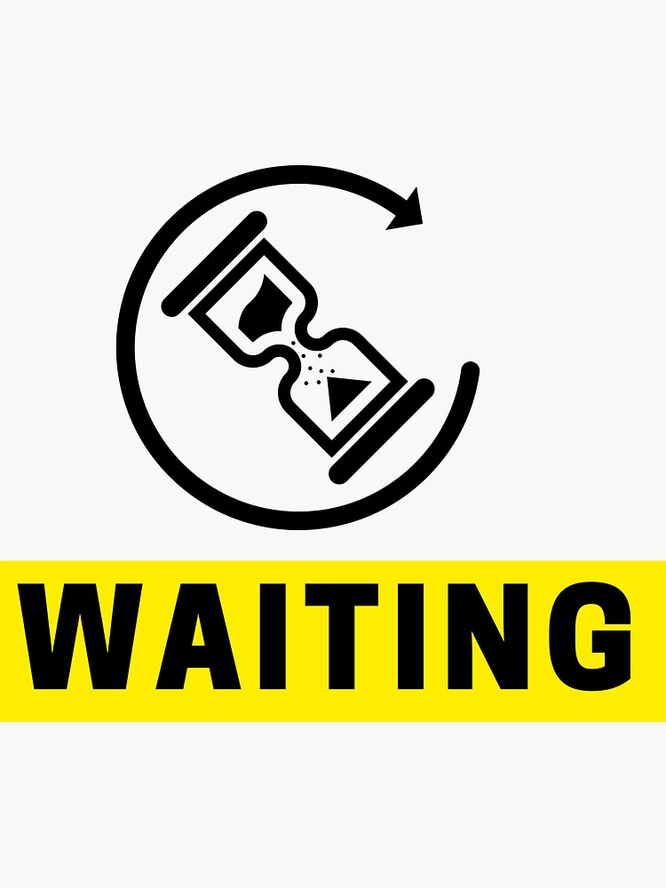 "Waiting " Sticker for Sale by Bhupii001 | Redbubble